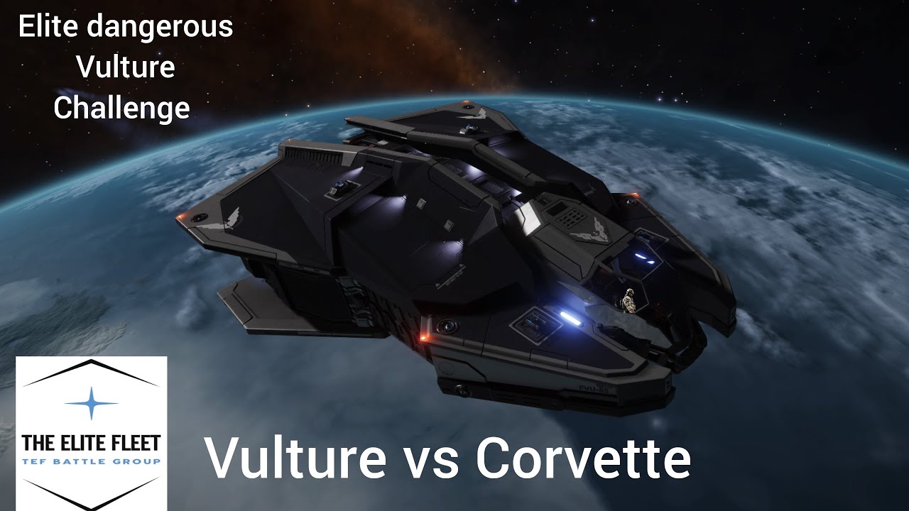 Elite dangerous challeng 1° Vulture vs Corvette NPC - YouTube