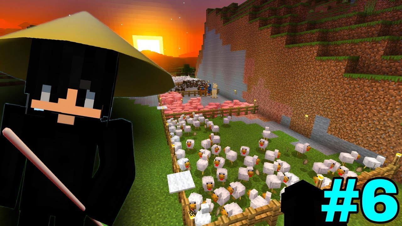 I Made Sheep, Cow, Pig,Chicken Farm | Minecraft Pe Survival Sereis #6 ...