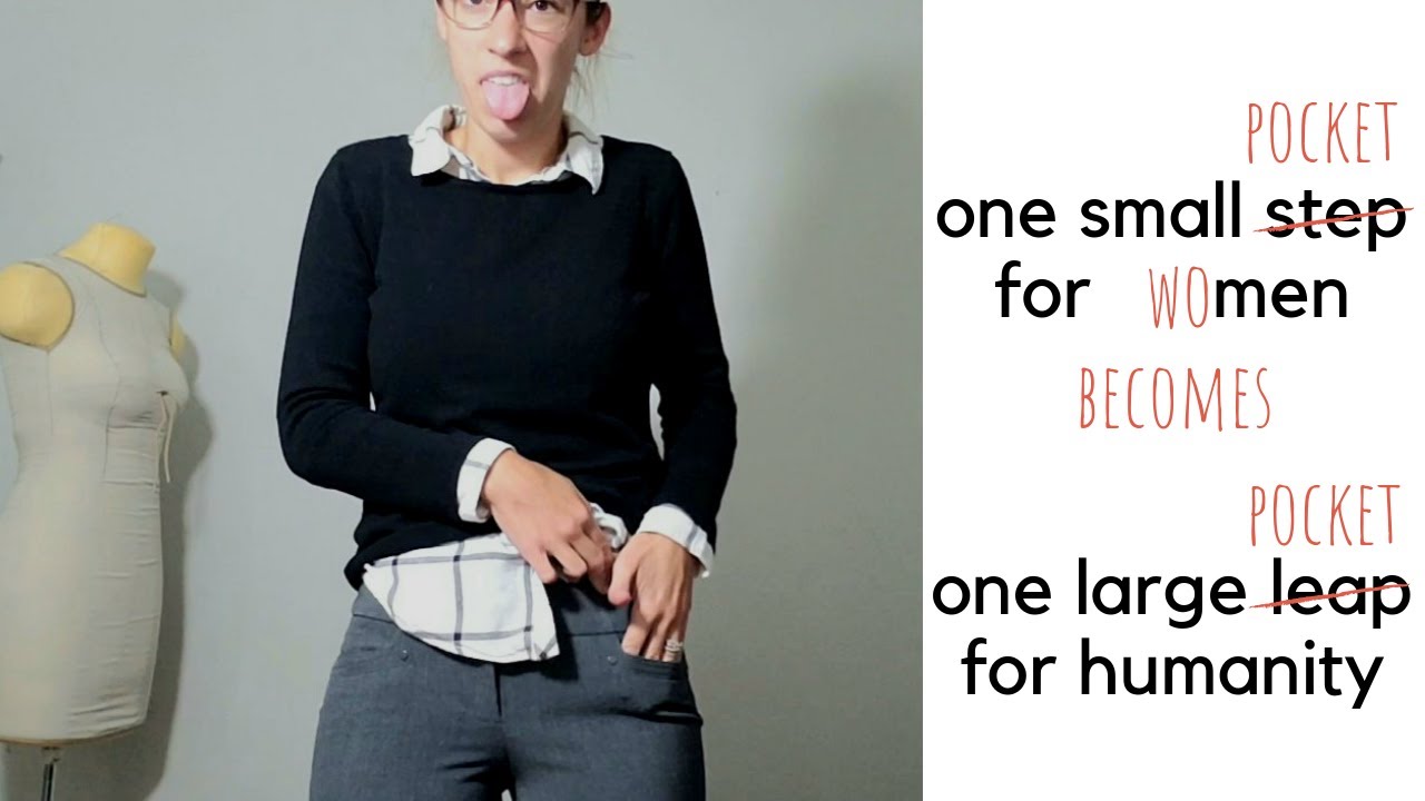 Feminist sewing!!! HOW TO TURN FAKE POCKETS INTO REAL POCKETS - YouTube