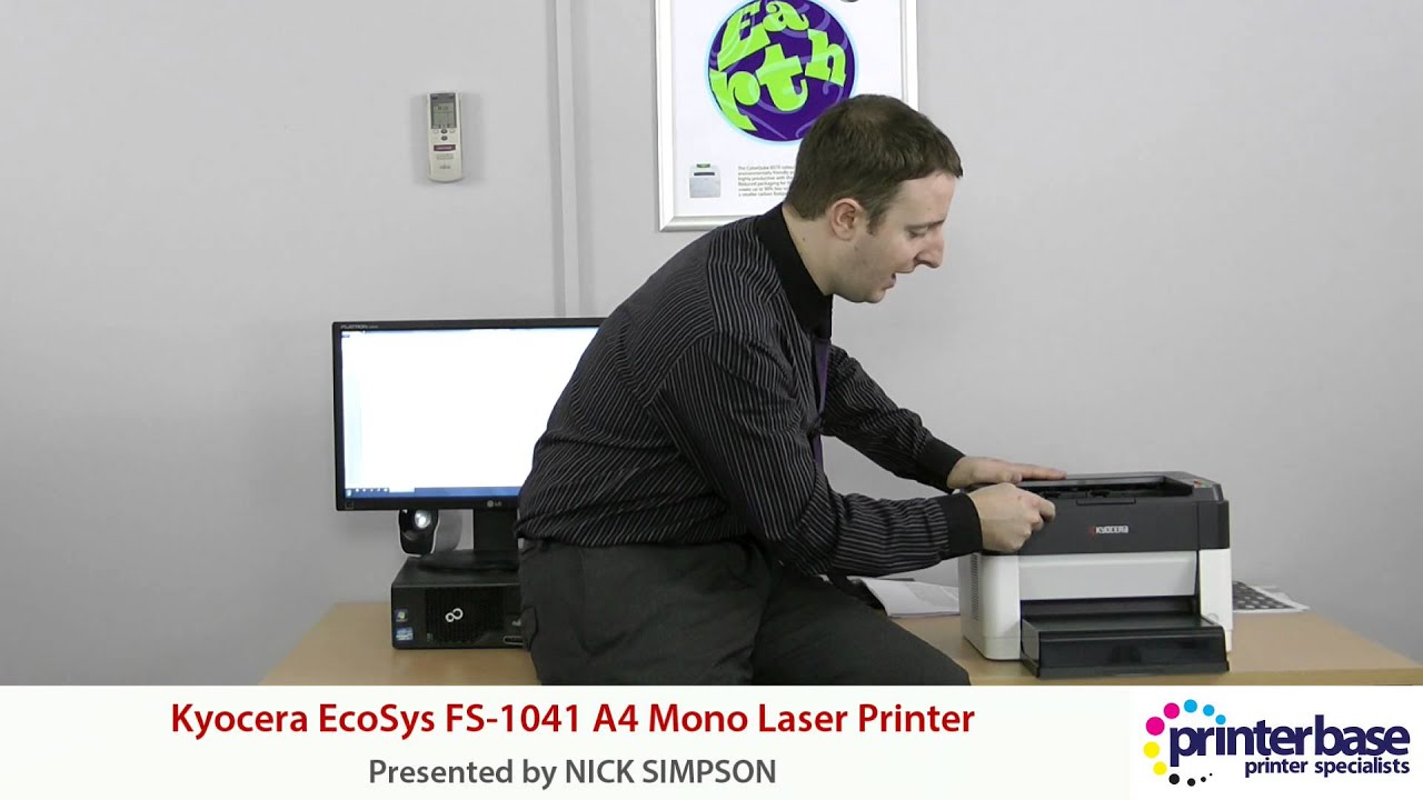 Kyocera FS-1041 Mono Laser Printer Review - YouTube