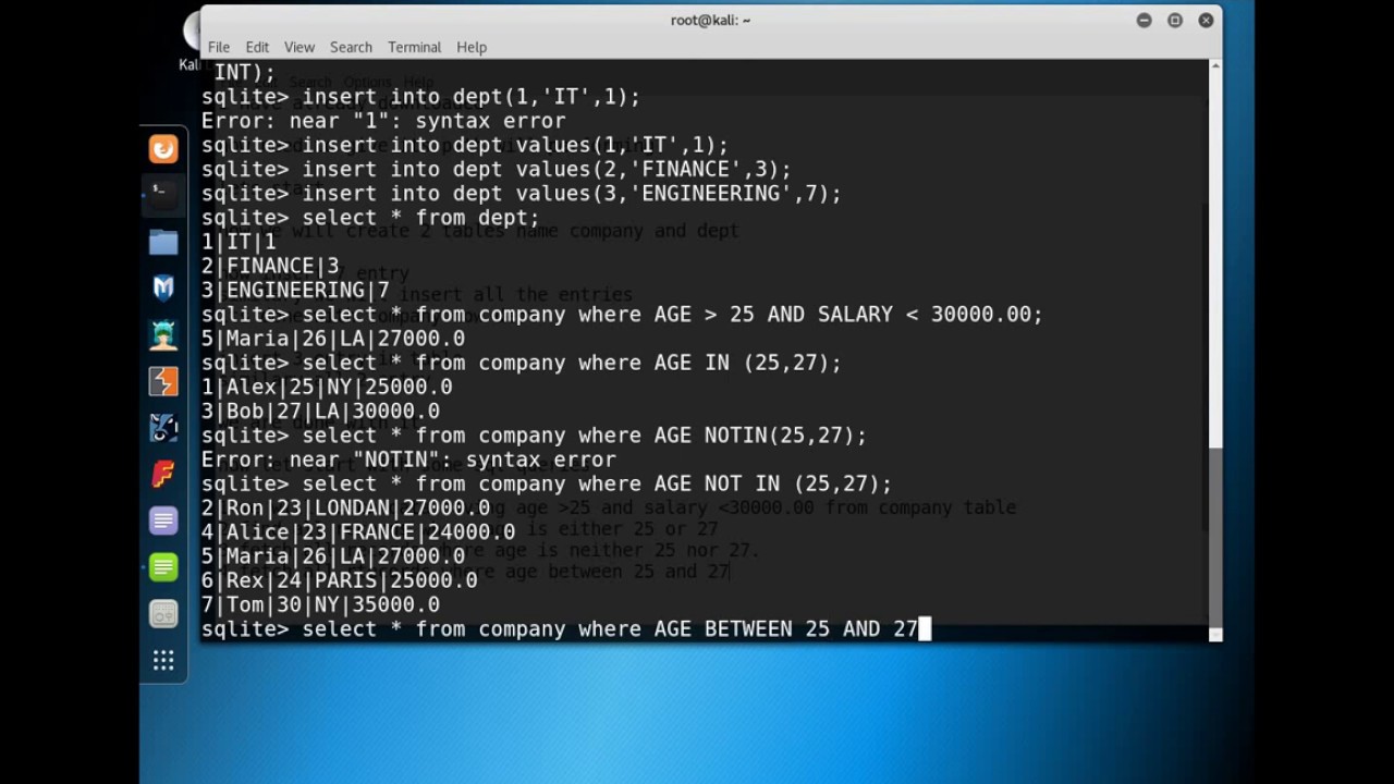 Basic Sql Queries Data Analysis And Tools Dat Msc It Part I Youtube