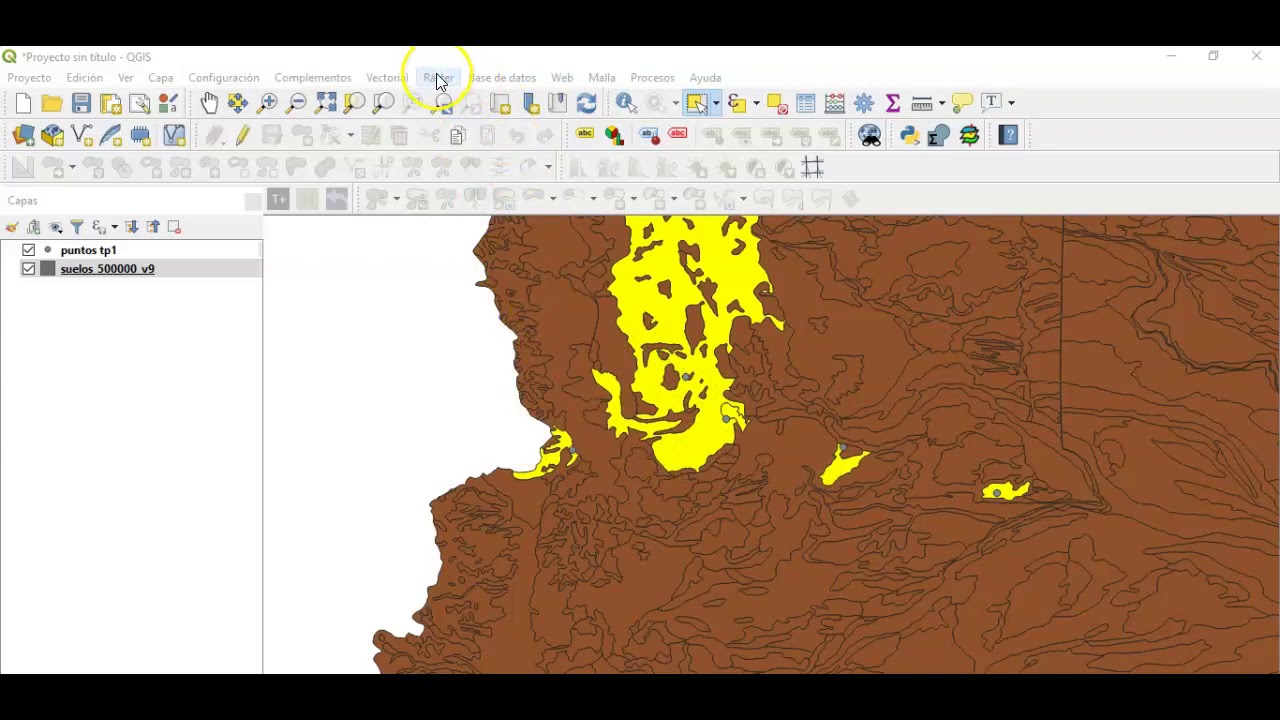 Seleccionar y cortar áreas en Qgis - YouTube