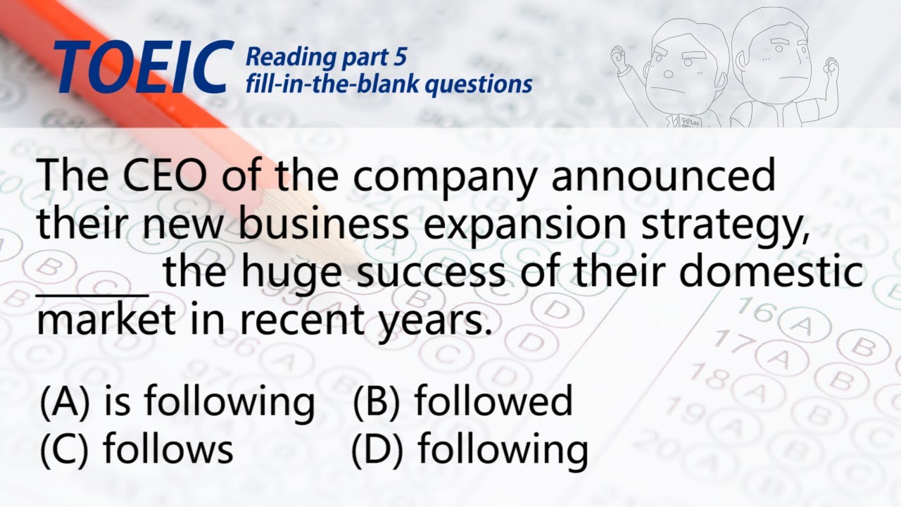 #760 TOEIC リーディングセクション PART5 穴埋め練習問題 - YouTube