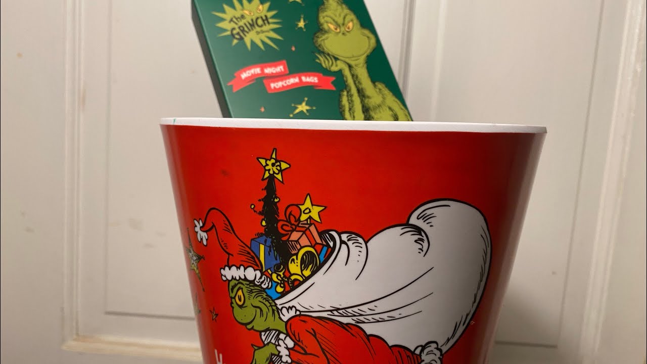 Making The Grinch Movie Night Popcorn Bucket for Christmas - YouTube
