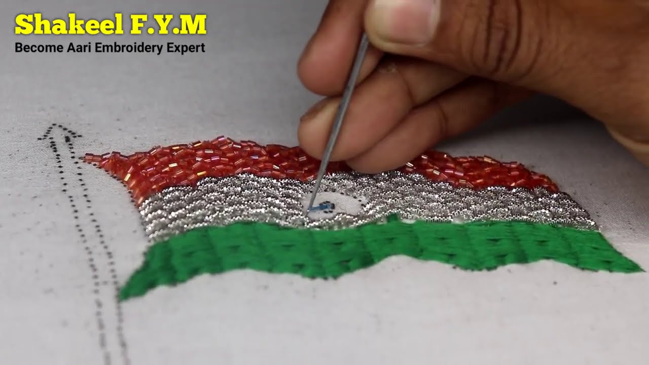 Happy Republic Day | Aari work indian flag Stitching - YouTube