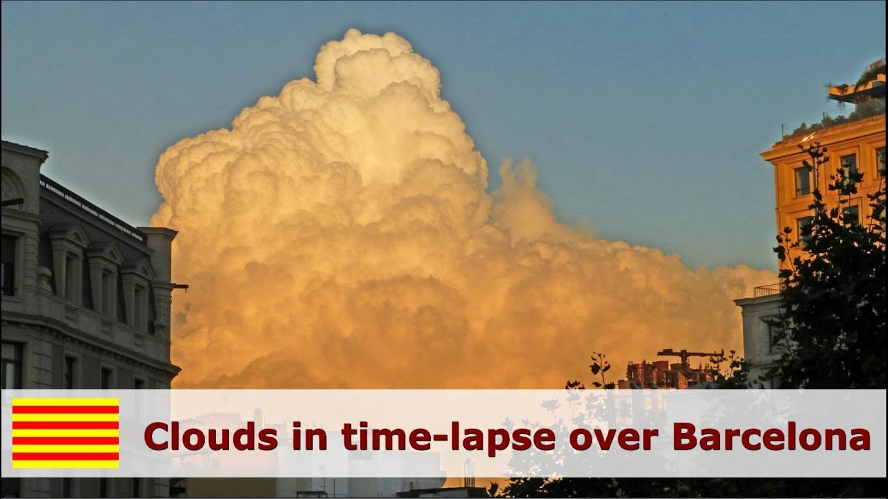 Amazing storm clouds at Barcelona in Spain - YouTube