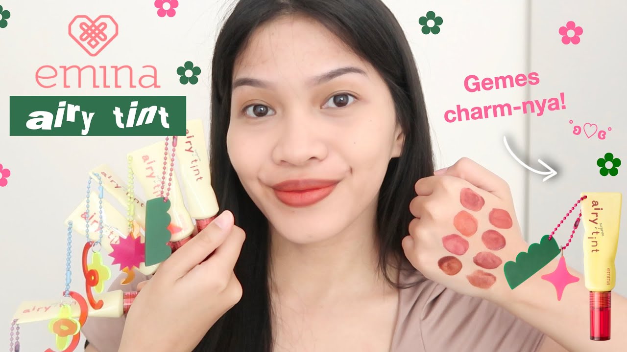 EMINA AIRY SURPRISE TINT SWATCHES REVIEW ALL SHADES Ratu Adellya - YouTube