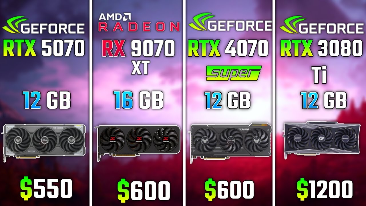RTX 5070 vs RX 9070 XT vs RTX 4070 SUPER vs RTX 3080 Ti | Test in 6 ...