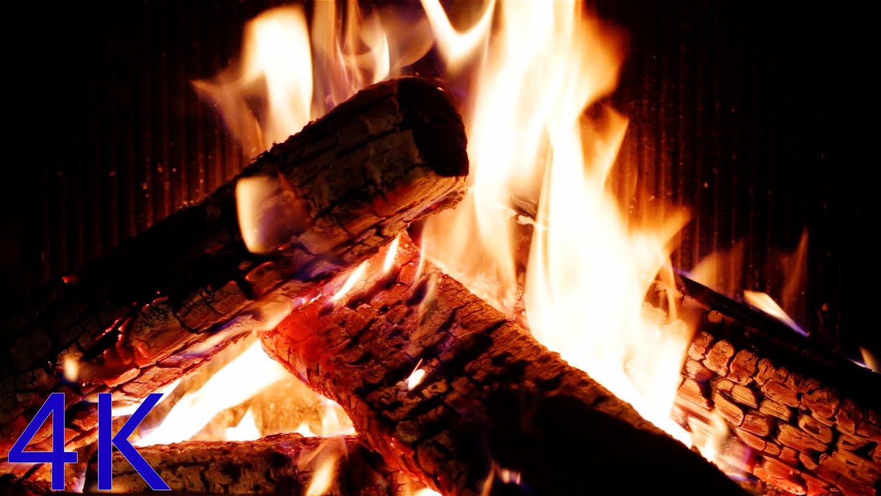 (4K) Relaxing Fireplace With Soothing Crackles, Relax To This Warm Soft ...