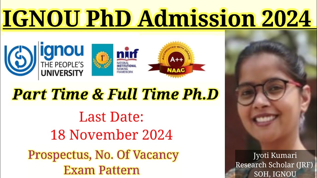 IGNOU PHD ADMISSION 2024, Prospectus #ignou #phd #admission #professor #vacancy #research #net # ...