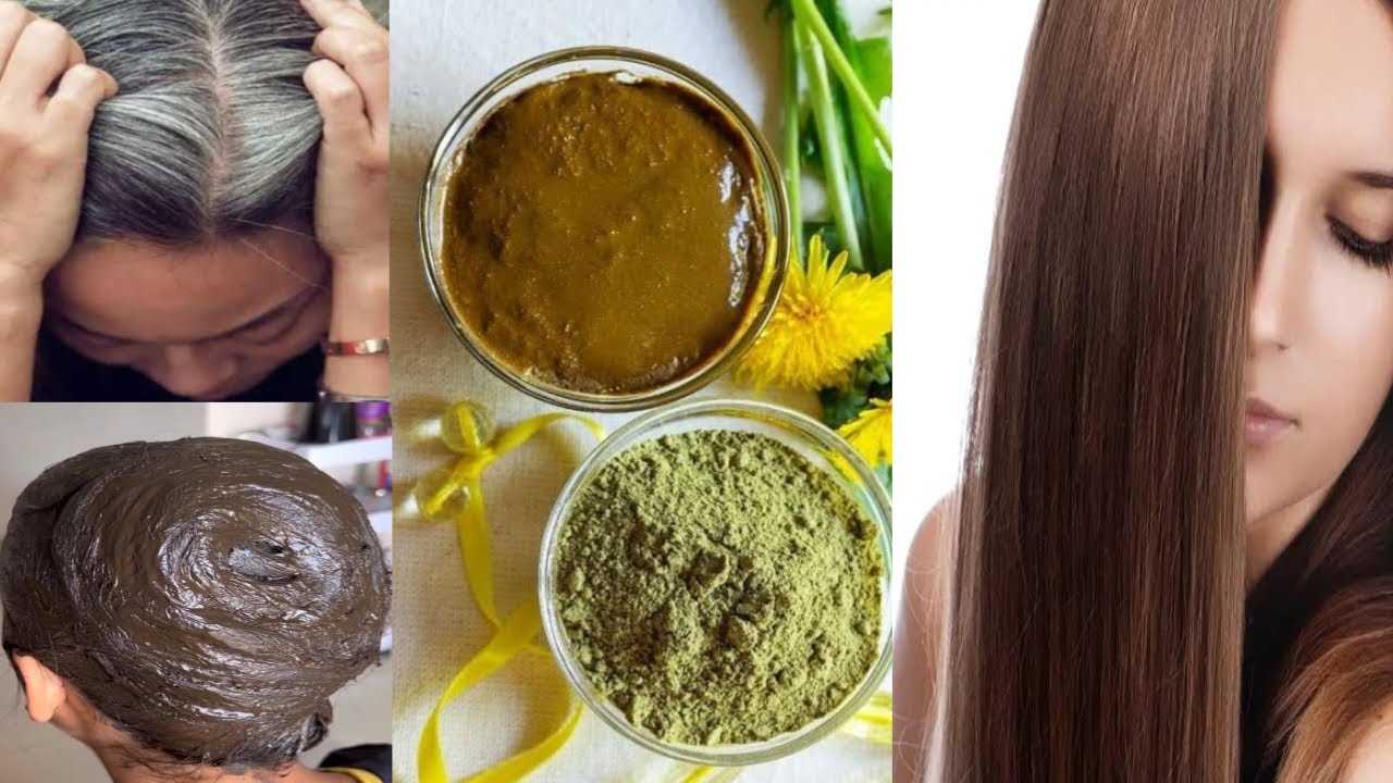 How to make mehndi pack for hair silky & shiny - YouTube