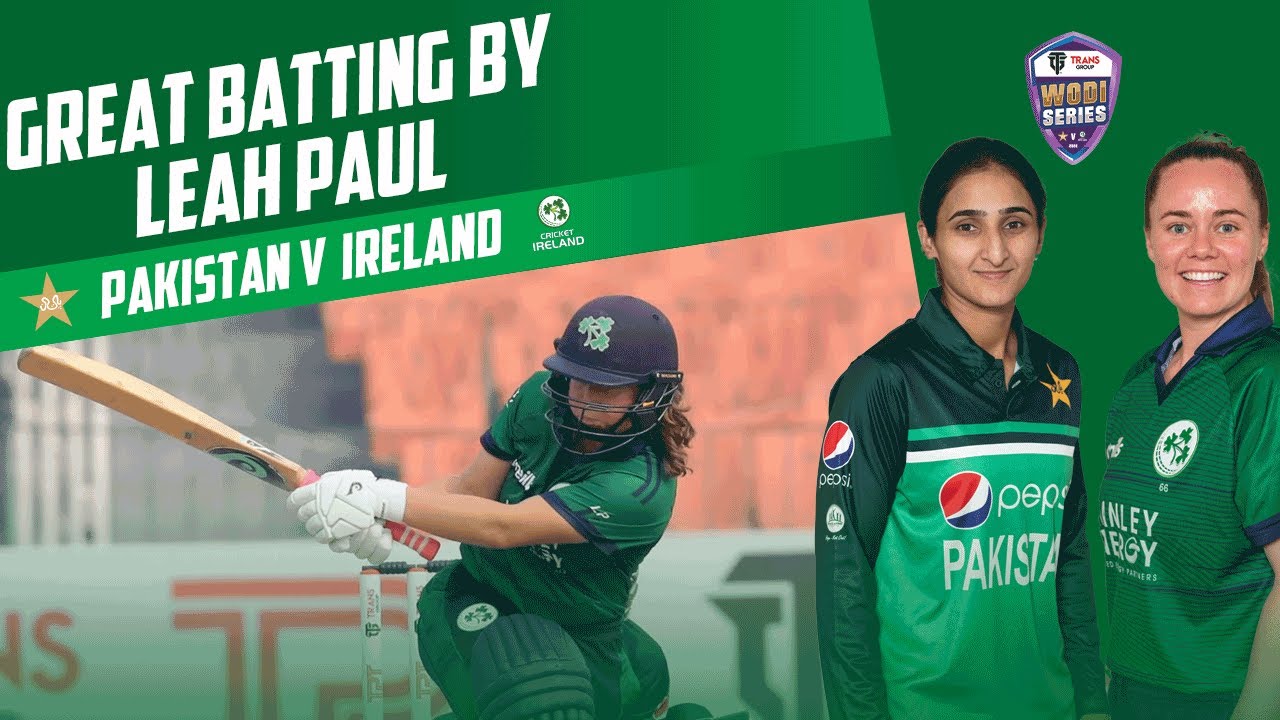 Great Batting By Leah Paul | Pakistan Women vs Ireland Women | 3rd ODI ...