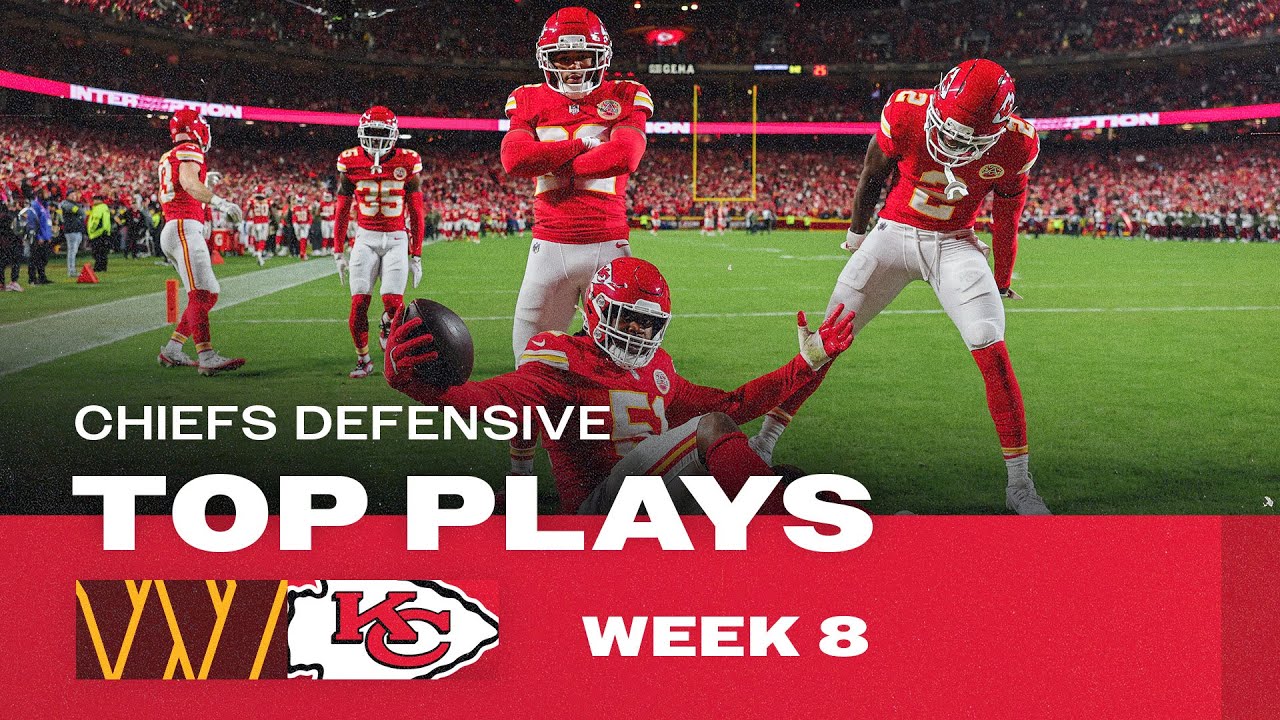 Kansas City Chiefs TOP 5 DEFENSIVE PLAYS in 28-7 Win vs. Washington ...