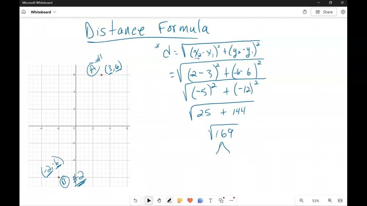 Using the Distance Formula to Find Distance between two points - YouTube