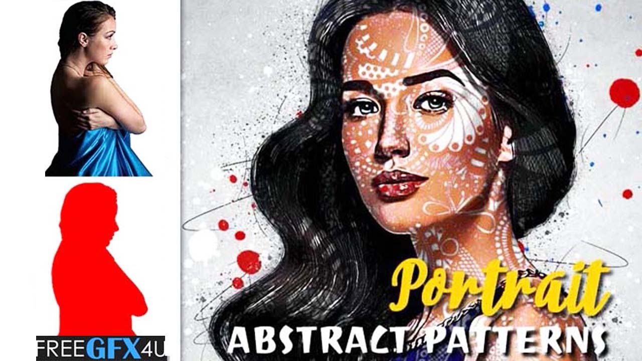 Abstract Patterns Portrait Photoshop Action | By FreeGFX4u - YouTube