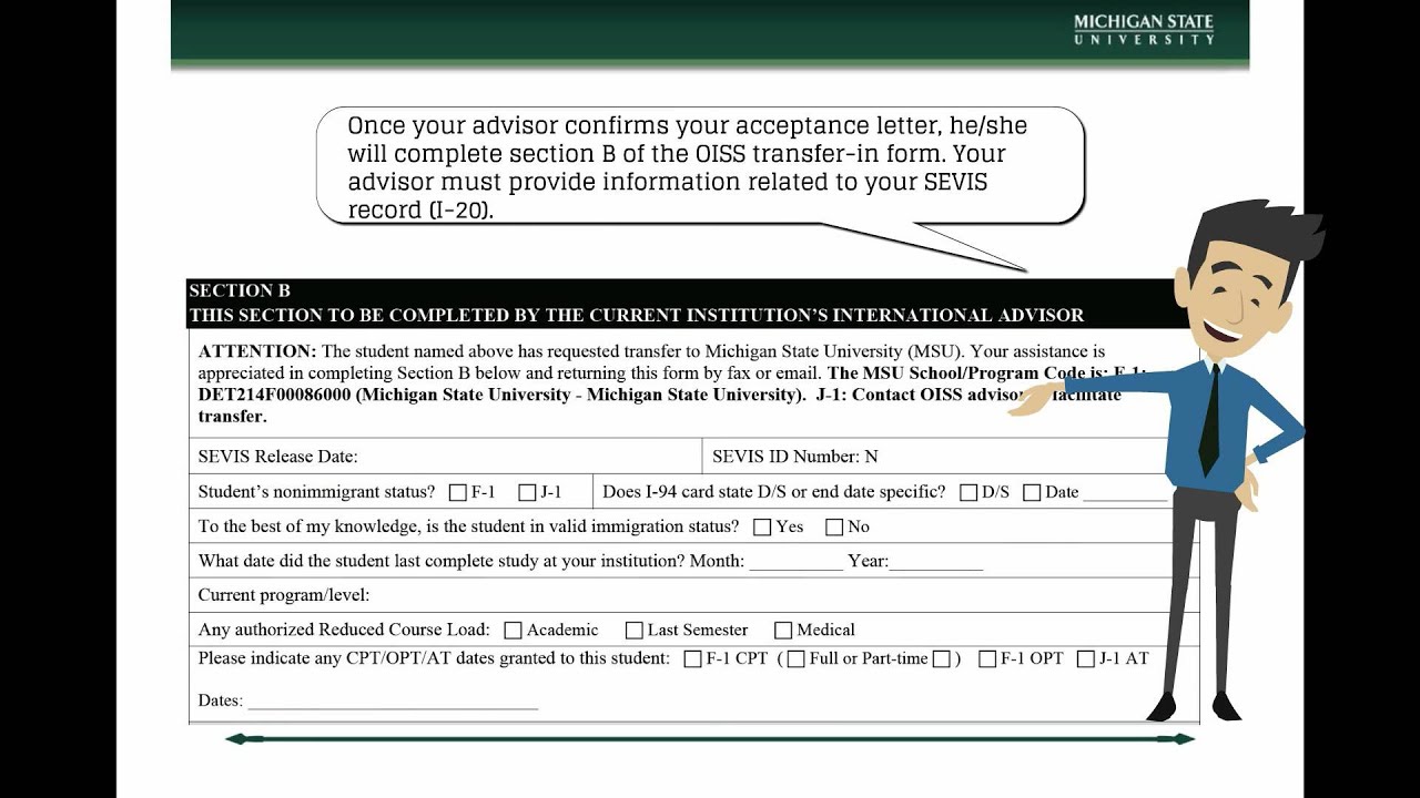 How to Transfer your I 20 to MSU - YouTube