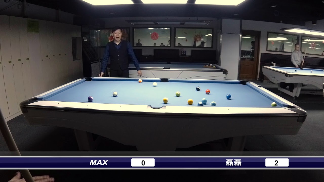 Practicing pool 8-ball, race to 3, Max and 磊磊 - YouTube