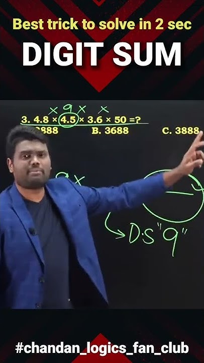 How to solve Simplifications with Digit Sum Method in 10 seconds | Chandan Venna Fan Club ...