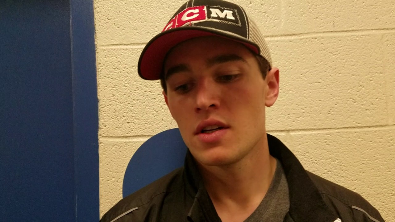 Alex Lyon Post-Game 4/12/17 - YouTube
