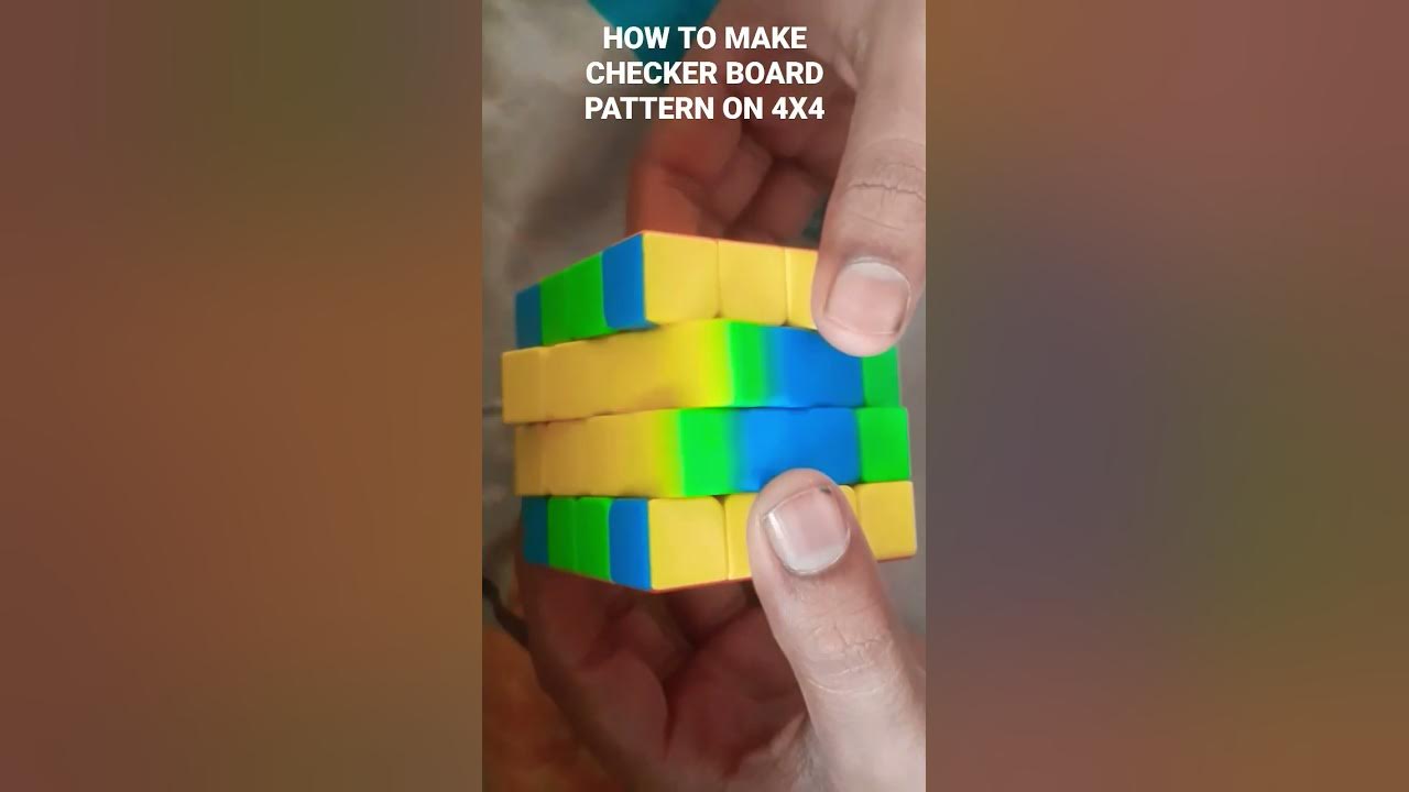 HOW TO MAKE CHECKER BOARD ON 4X4 #shorts #rubixcube #kingofcubers - YouTube