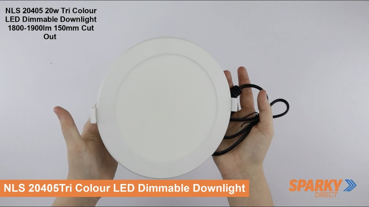 NLS 20405 | 20w Tri Colour LED Dimmable Downlight 1800-1900lm 150mm Cut ...
