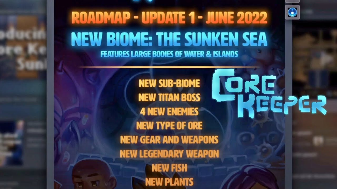 CORE KEEPER |⛏ Sunken Sea Biom - [ ROADMAP-UPDATE 1 ] - JUNE2022 - YouTube