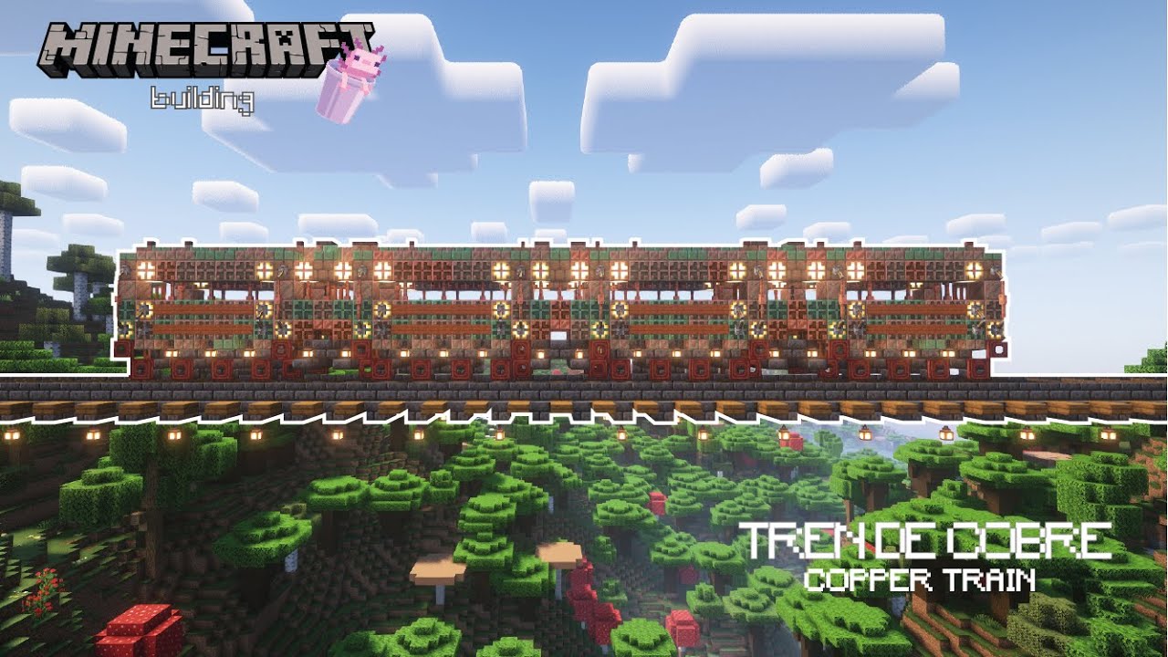TUTORIAL: Tren de Cobre Elevado Épico en Minecraft (Pasarela Funcional ...