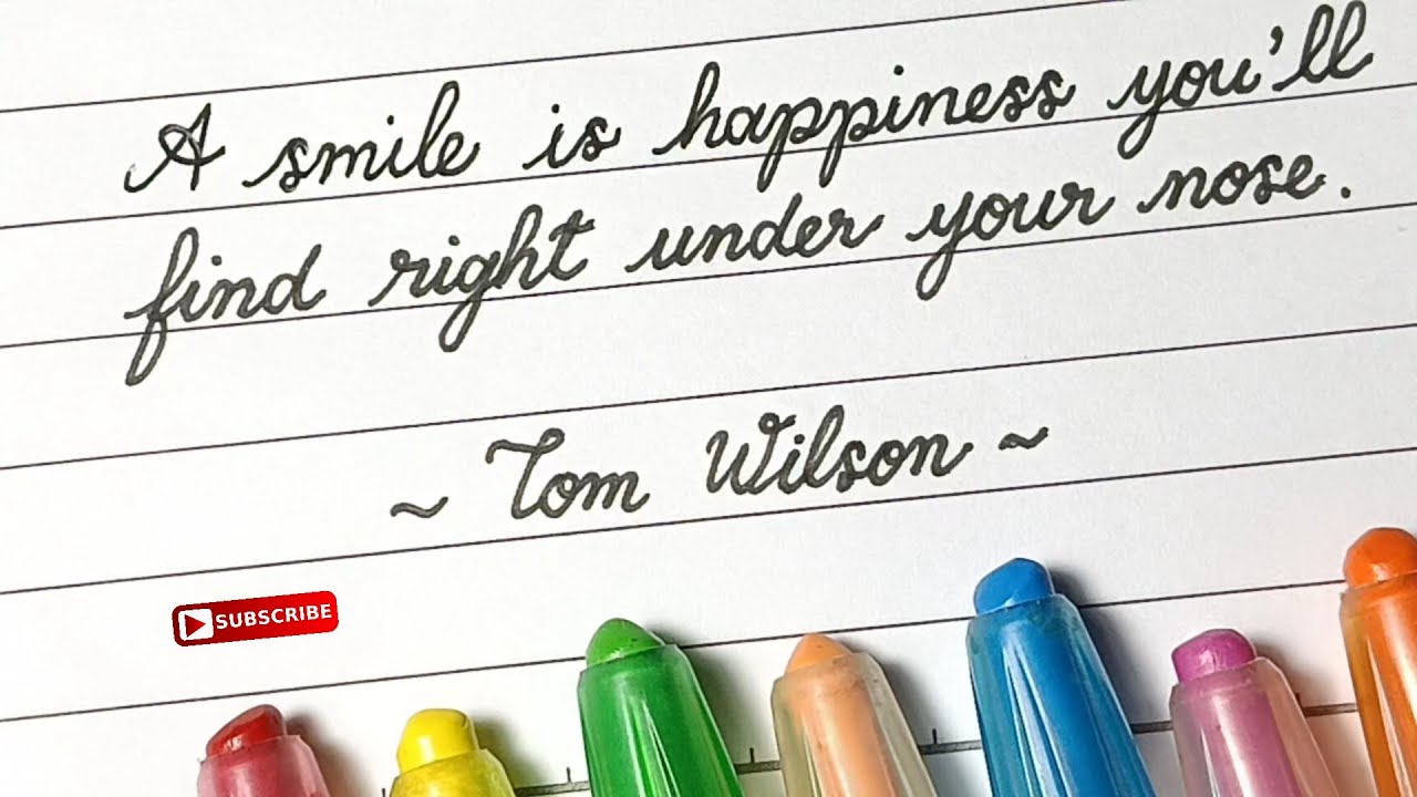 Best Inspirational Quotes in English Cursive Writing | Handwriting ...