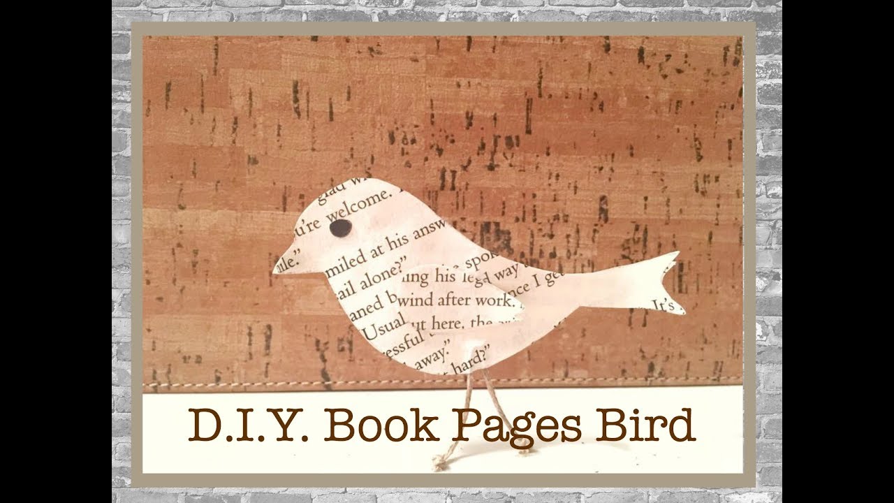 DIY | HOW TO BOOK PAGE BIRD | SVETLANKA DIY - YouTube