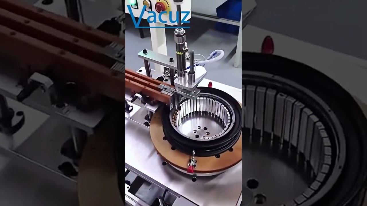 Electric Car Hub BLDC Brushless Motor Stator Coil Automatic Magnetic Steel Insert Assembly ...