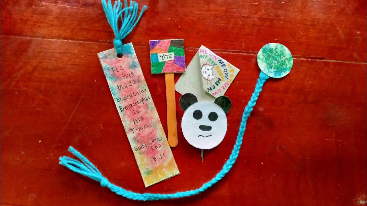 5 WAYS HOW TO CREATE YOUR OWN BOOKMARKS AT HOME - YouTube