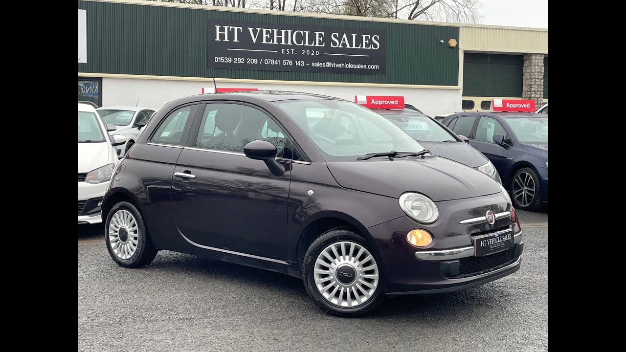 FIAT 500 1.2 LOUNGE MJ63ZHR 2013 (63) 93,450 miles Petrol Manual Purple - YouTube