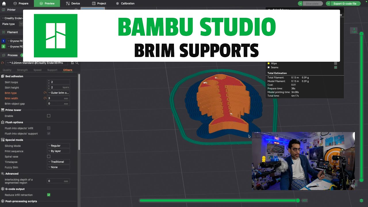 How to Add Brim in Bambu Studio - YouTube