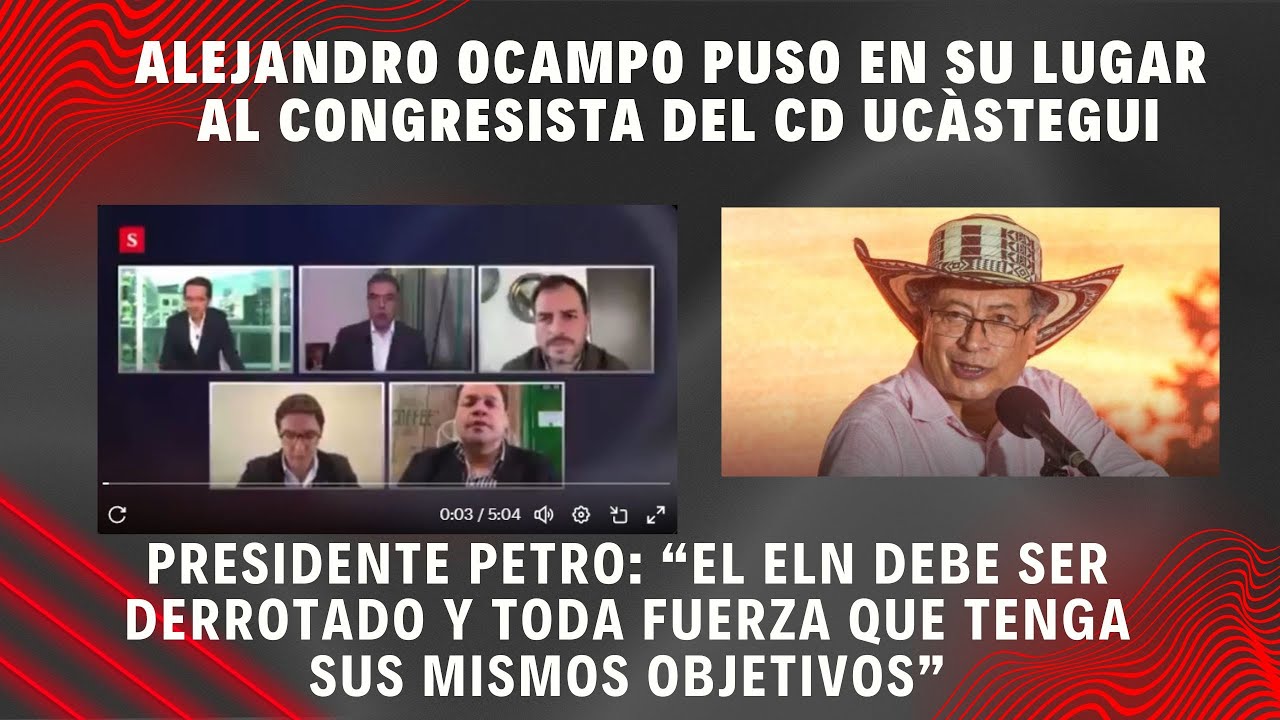 ALEJANDRO OCAMPO PUSO EN SU LUGAR AL CONGRESISTA DEL CD UCÀSTEGUI - YouTube