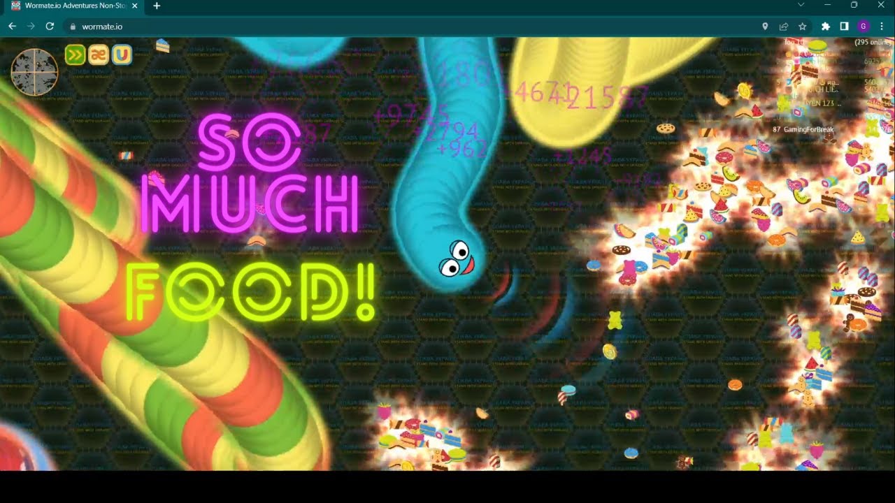 Worm finds lot of Food | Wormate became Survival game | Making biggest ...