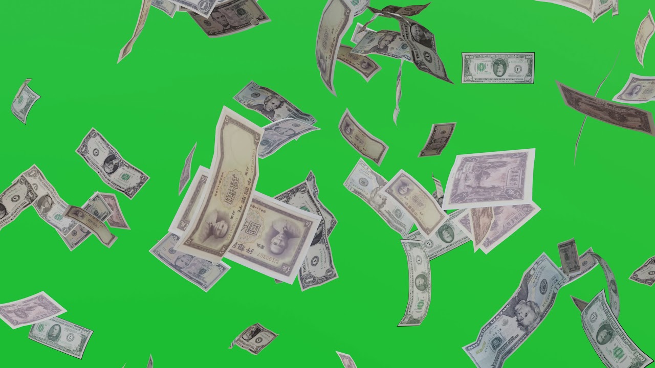 4K Green Screen Falling Money | Free Footage - YouTube