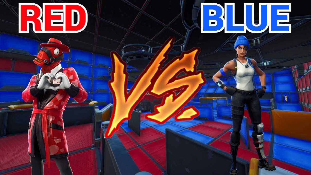 Fortnite RED VS BLUE Fun Creative Map! - Late night live - YouTube