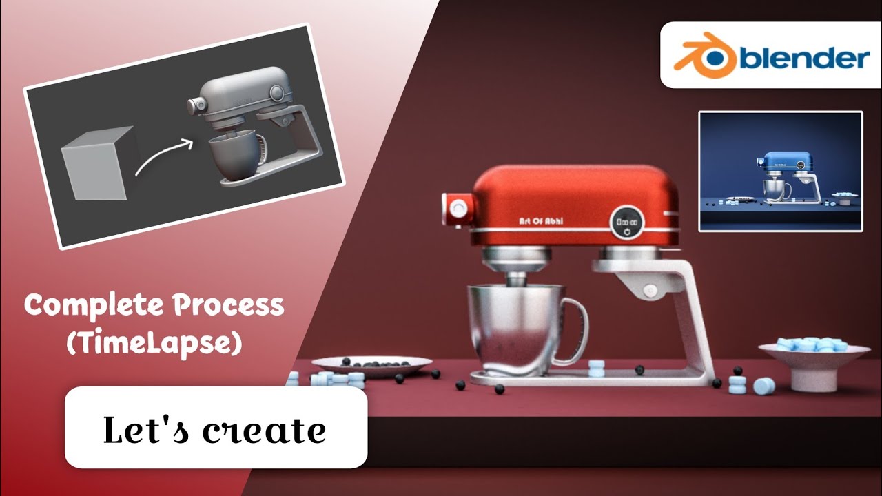 Juice Grinder Complete Process In Blender (Timelapse) | Blender 4.1 | #artofabhi9 #blender #b3d ...