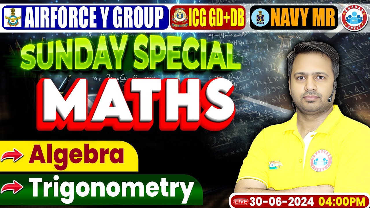 Airforce Y Group | Algebra, Trigonometry | Navy MR Maths Class | ICG DB Maths By Rakesh Sir ...