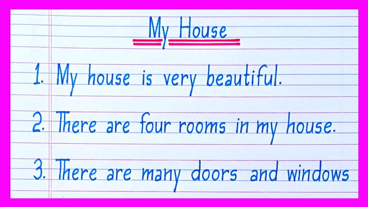 10 lines on My House in english/Essay on My House in english/My House ...