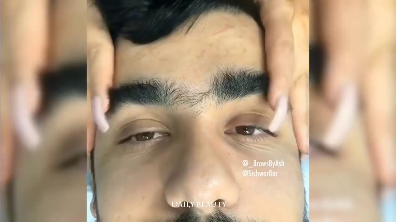 Top 5 best eyebrow transformation for men How to shape eyebrows - YouTube