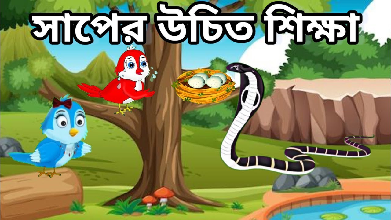 সাপের উচিত শিক্ষা | Bangla Cartoon | Tuntuni Cartoon | Pakhir Golpo ...