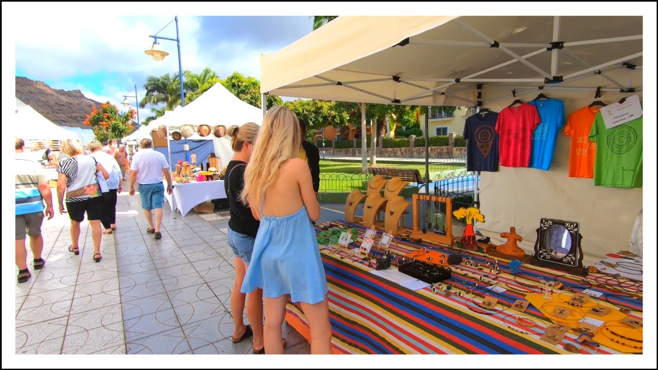 PUERTO DE MOGAN Market Day Gran Canaria 👩🏼‍🎨 Canary Islands 💥 - YouTube