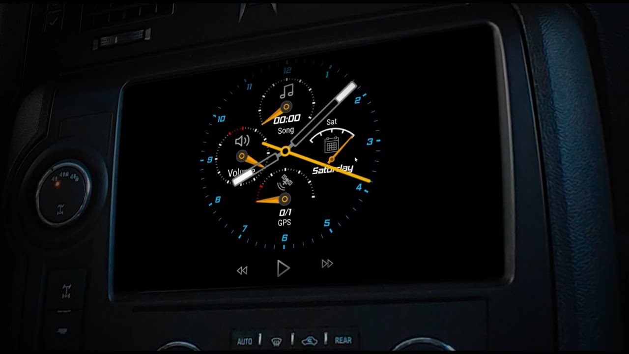 CHRONOGRAPH new free theme for android head unit and CarWebGuru - YouTube