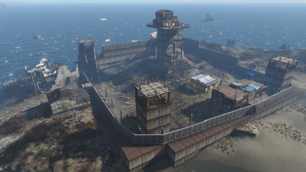 Fallout 4 - Spectacle Island Women's Prison - Settlement Showcase - YouTube