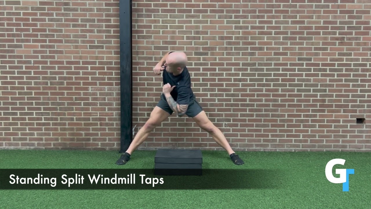 Standing Split Windmill Taps (Exercise Demo) - YouTube