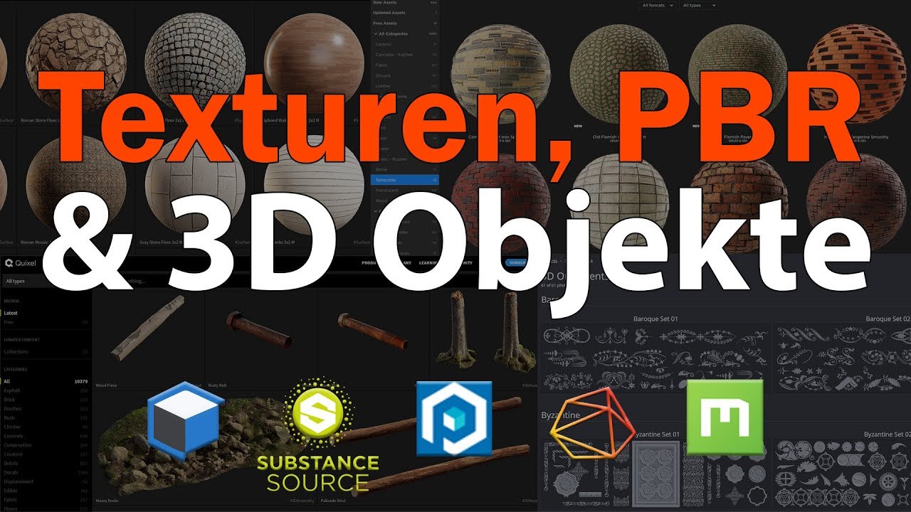 3D Objekte, Texturen & Materialien - Wo finde ich was? - Tutorial [deutsch] 2019 - YouTube