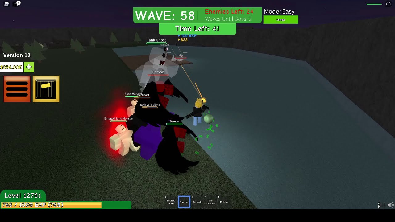 Roblox Zombie attack normal wave 52-58 campground map. - YouTube