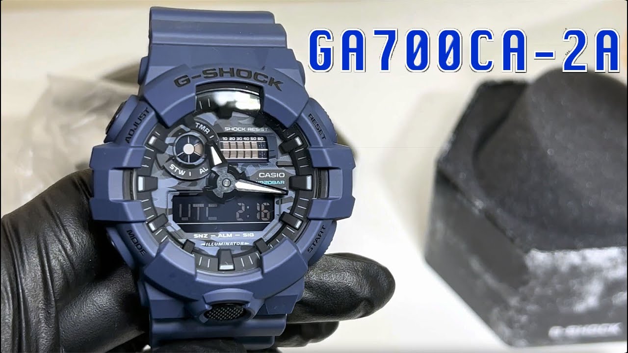 GA700CA-2A Camouflage Blue Unboxing - YouTube