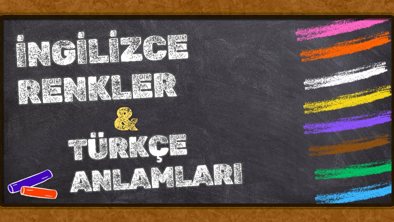 İNGİLİZCE RENKLER VE TÜRKÇE ANLAMLARI 🙋🏻‍♀️ | Colors in English and ...